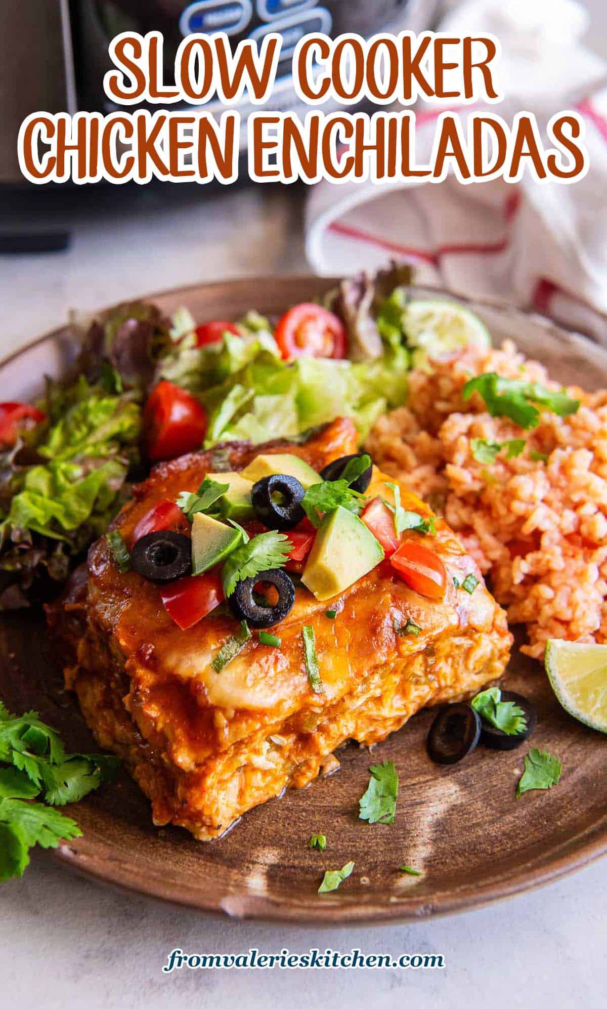 Slow Cooker Chicken Enchiladas