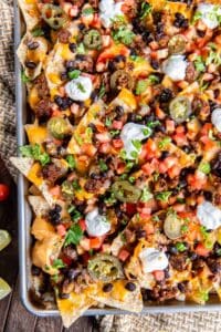 Super Nachos (Loaded Ground Beef Nachos) | Valerie's Kitchen