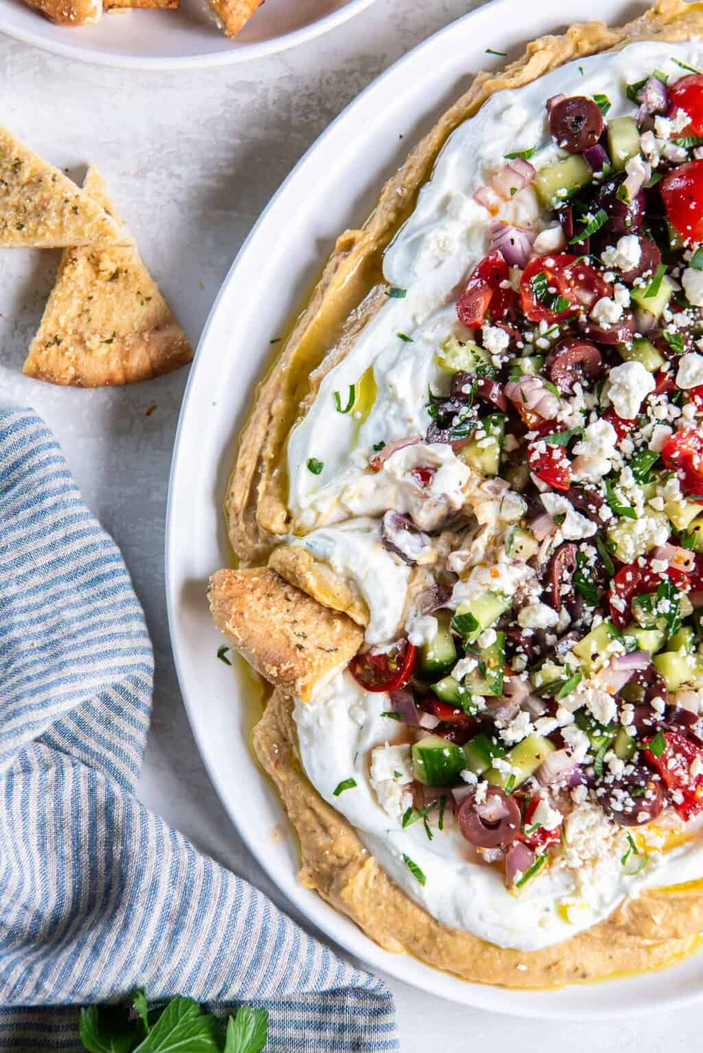 Layered Greek Dip | Valerie's Kitchen