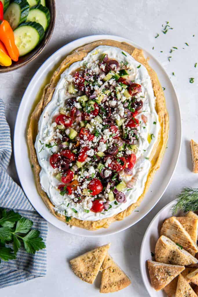 Layered Greek Dip | Valerie's Kitchen