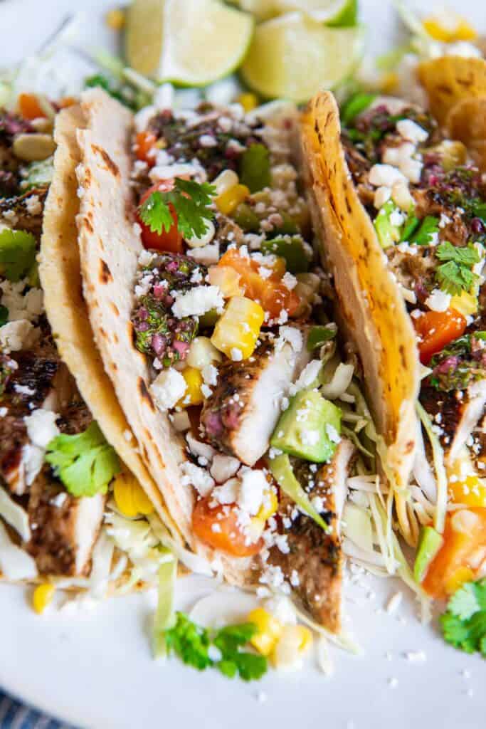 Chimichurri Chicken Tacos | Valerie's Kitchen