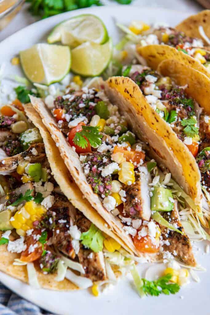 Chimichurri Chicken Tacos | Valerie's Kitchen