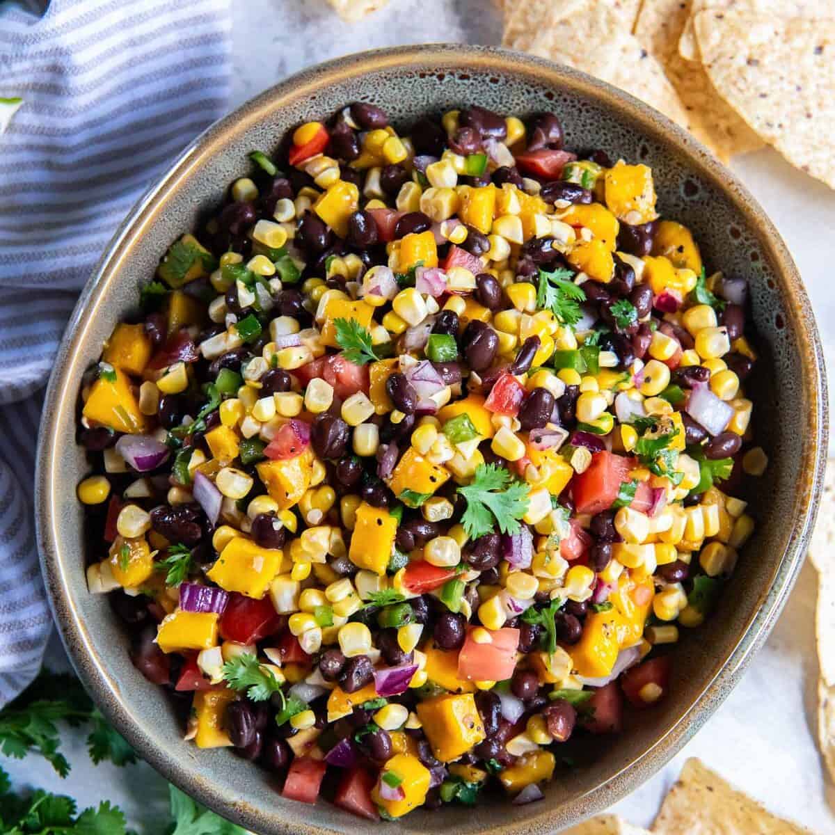 Mango Corn Salsa with Black Beans | Valerie's Kitchen
