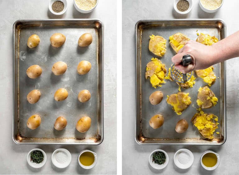 Crispy Parmesan Smashed Potato Recipe