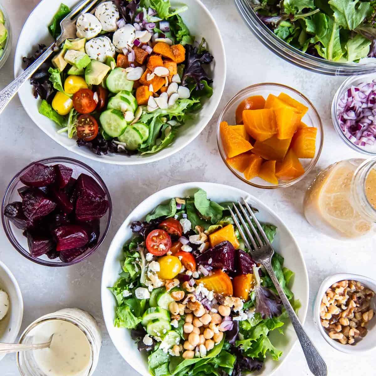 Salad Bar Ideas (Salad Bar at Home) | Valerie's Kitchen