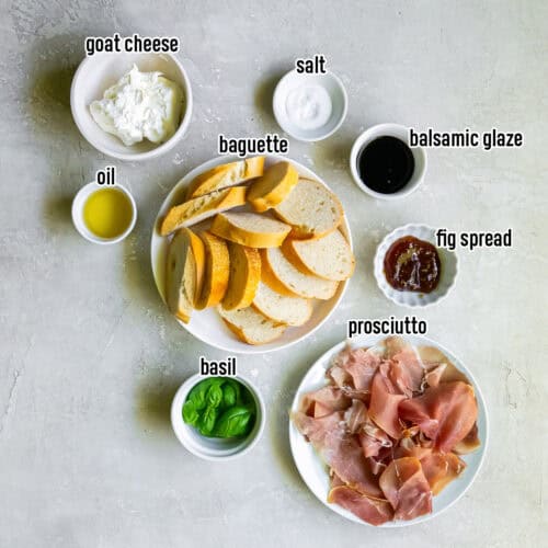 Goat Cheese, Fig, and Prosciutto Crostini | Valerie's Kitchen