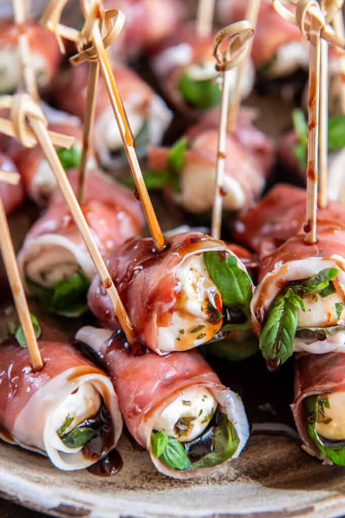 Prosciutto Wrapped Mozzarella Bites