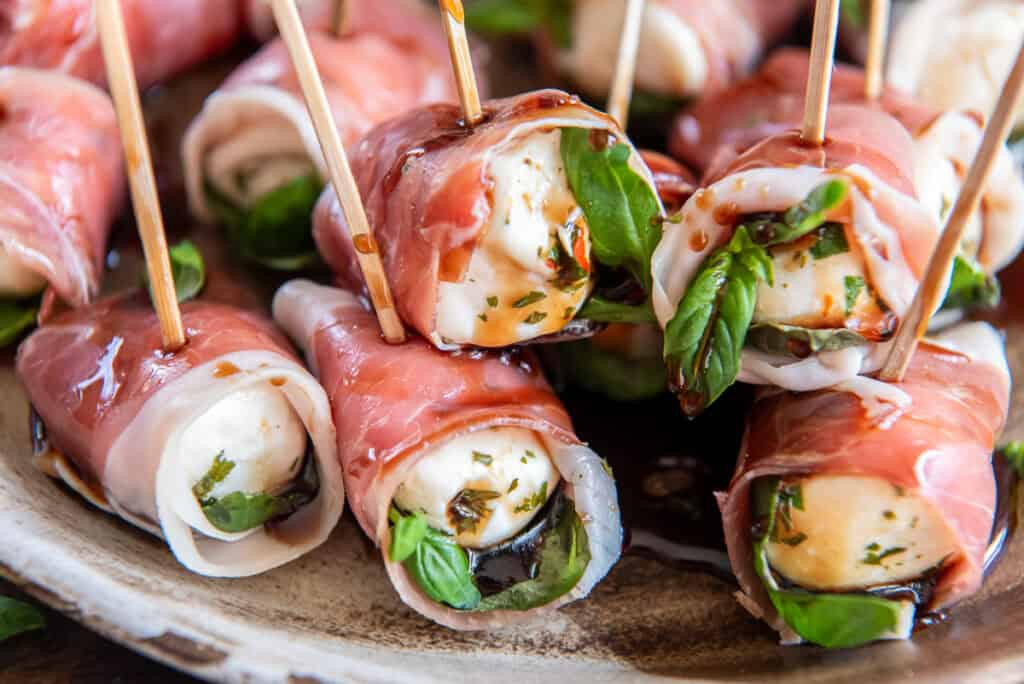 Prosciutto Wrapped Mozzarella Bites