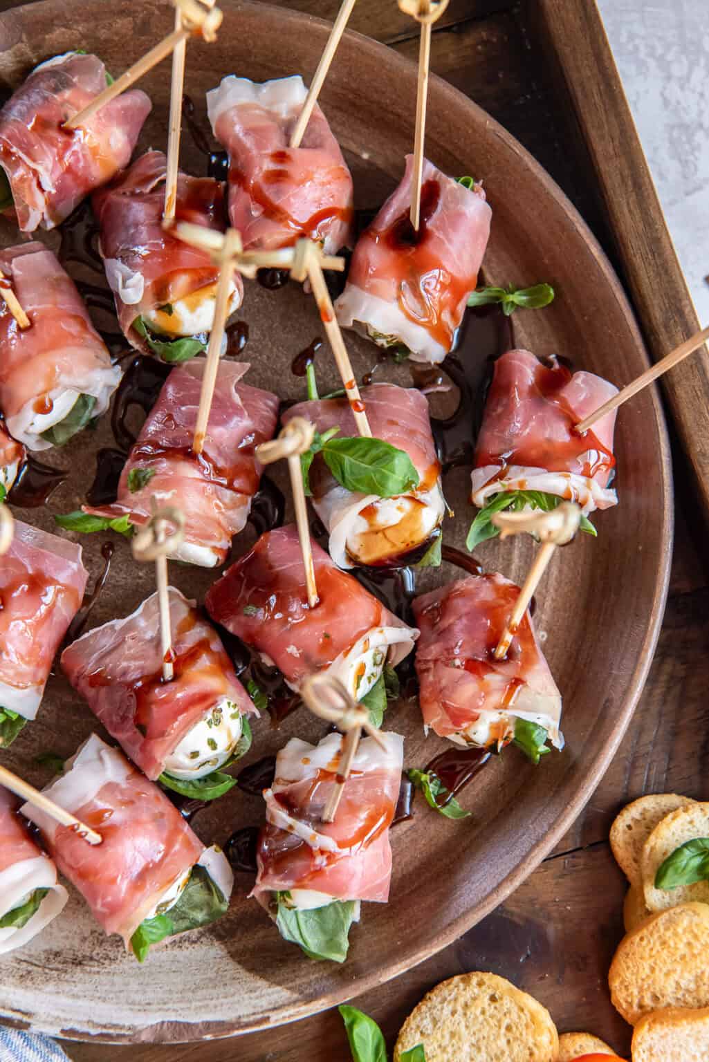 Prosciutto Wrapped Mozzarella Bites
