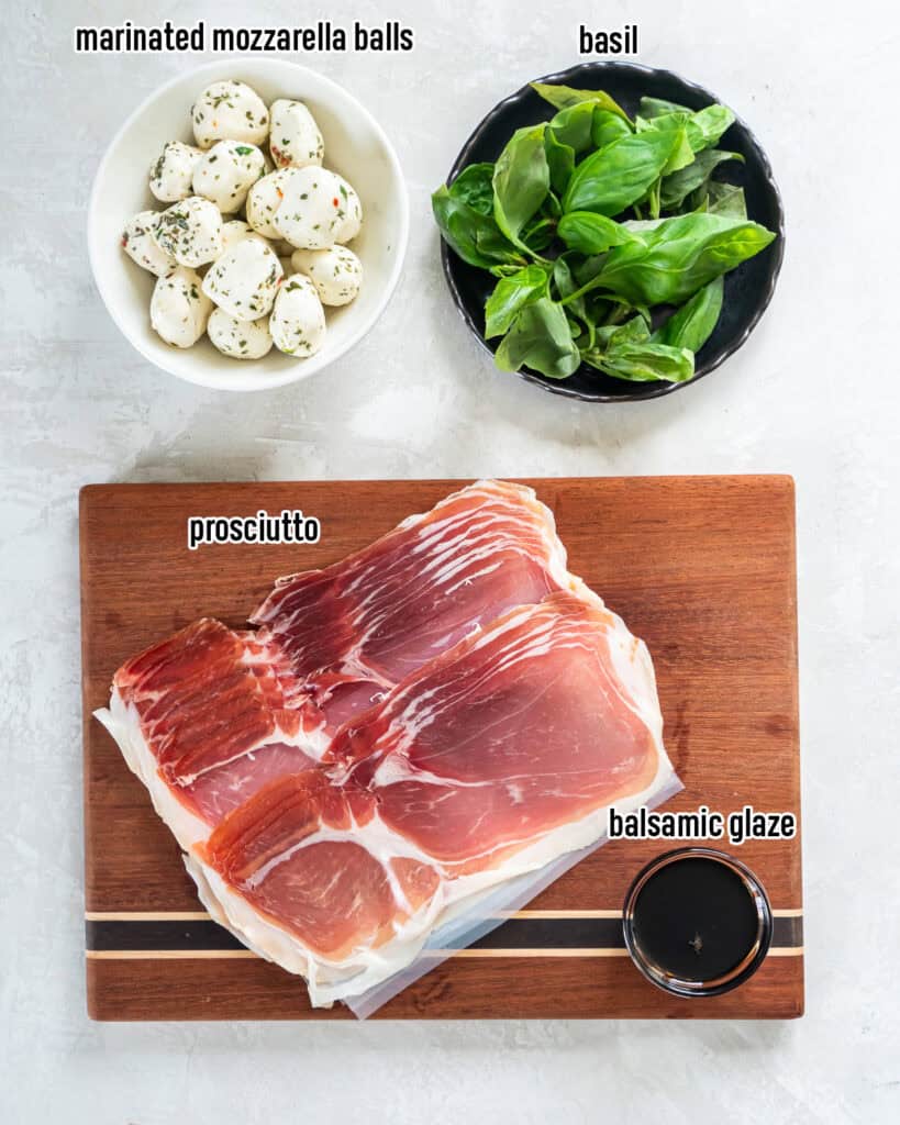 Prosciutto Wrapped Mozzarella Bites