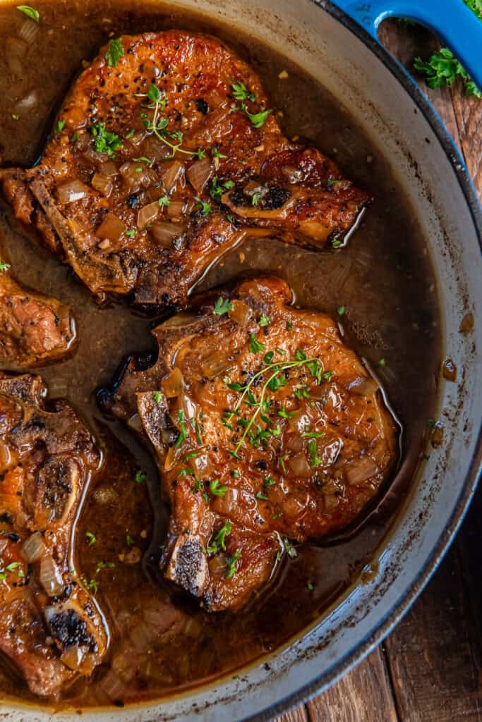 Skillet Braised Pork Chops
