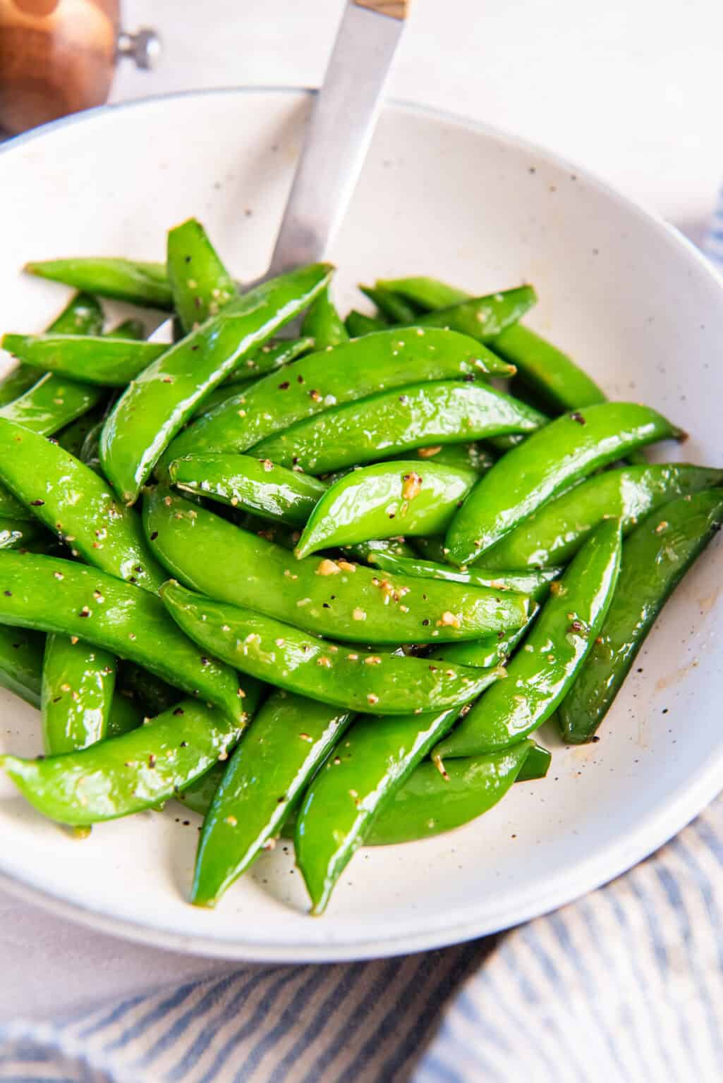 Sautéed Sugar Snap Peas | Valerie's Kitchen