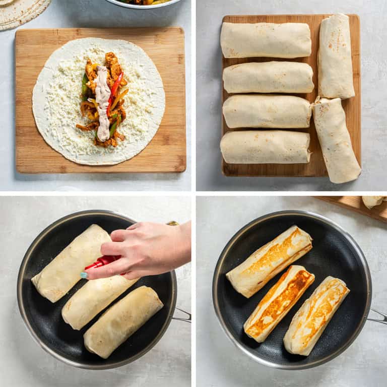 Crispy Chicken Fajita Wraps