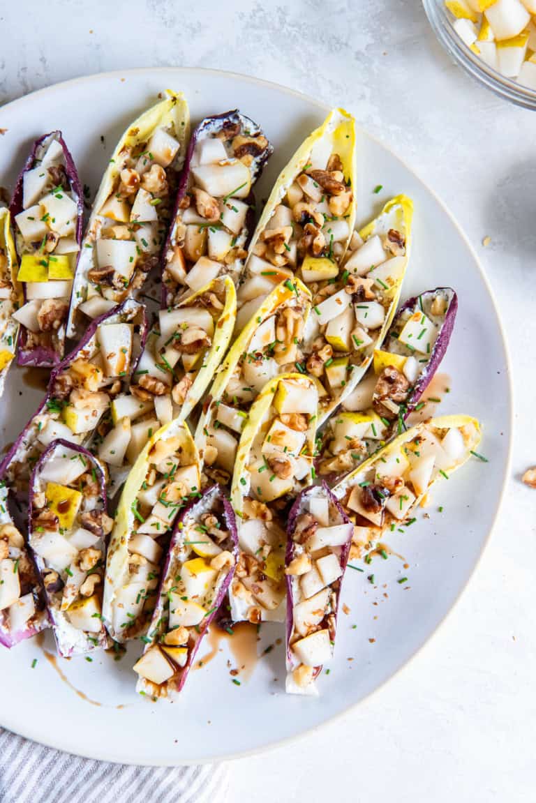 Endive Appetizer with Goat Cheese and Pear